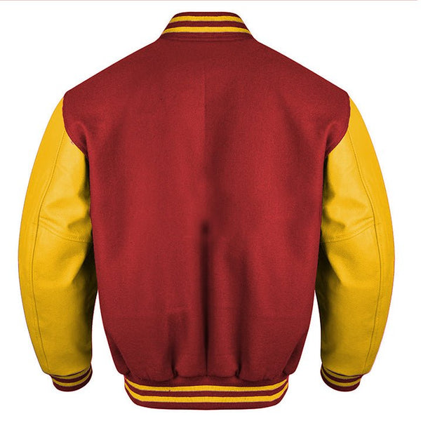 Varsity Jacket - Maroon Gold - For Men - The Jacket Wear - The Jacket Wear